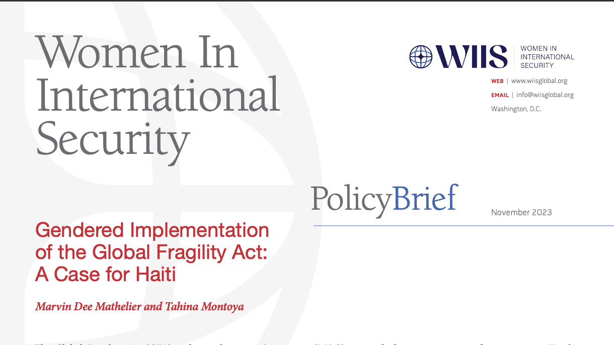 The “1325@25” Initiative - Women In International Security