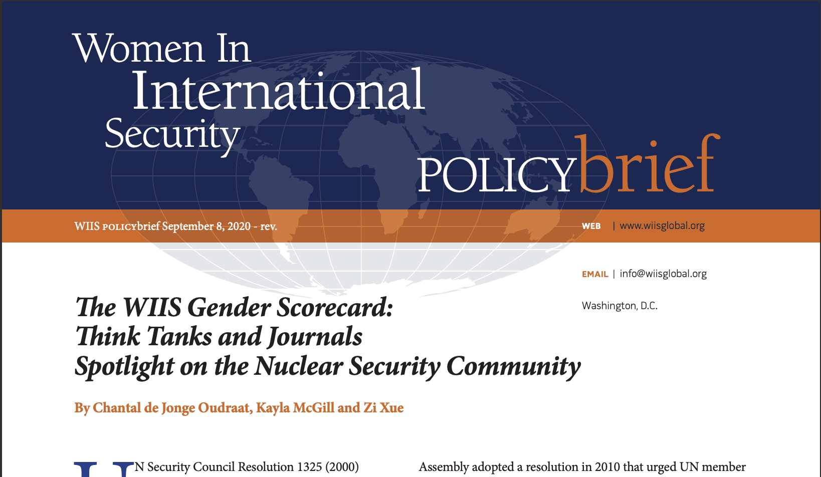 Women in Defense & Security - Women In International Security