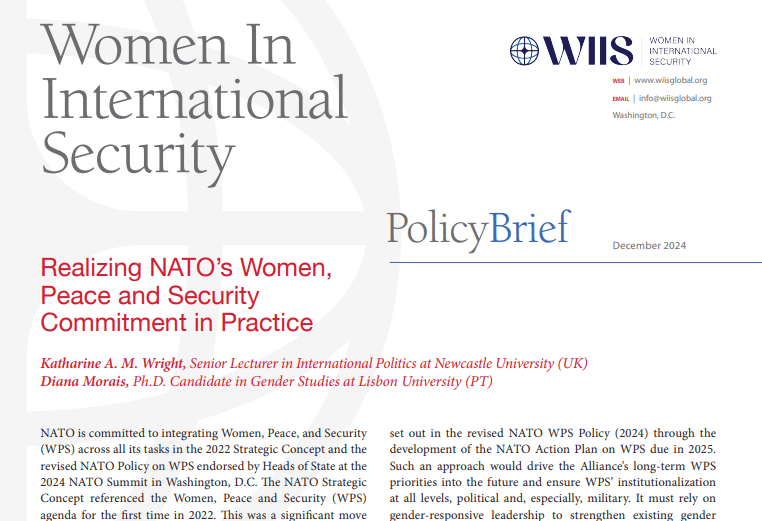 Women, Peace & Security - Women In International Security
