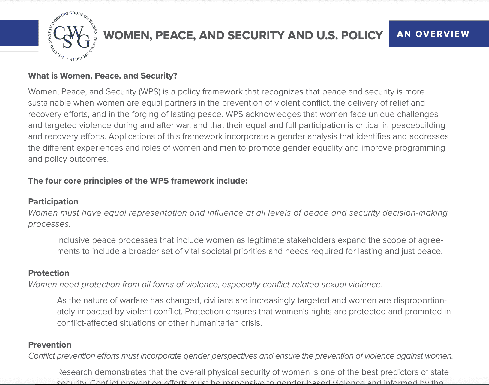 The “1325@25” Initiative - Women In International Security