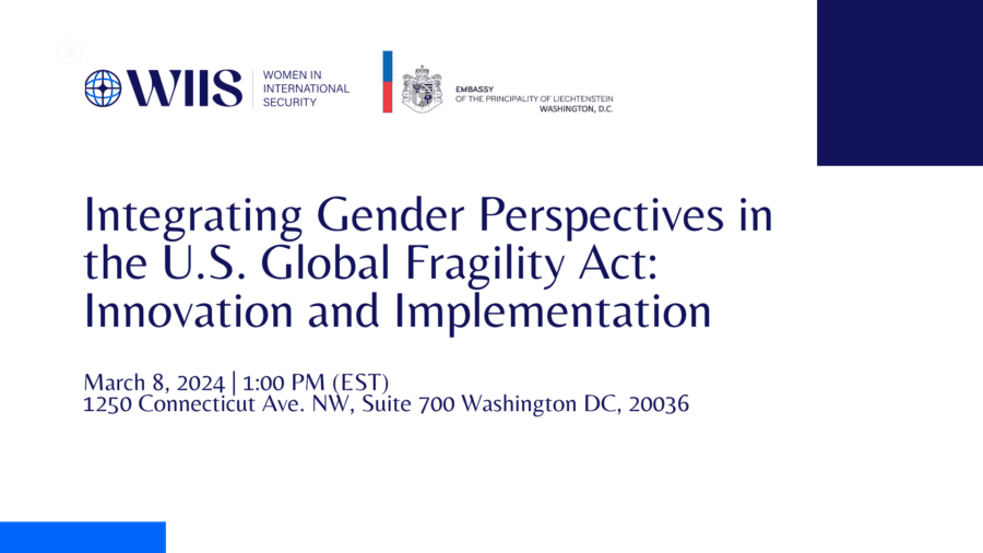 Integrating Gender Perspectives in the U.S. Global Fragility Act ...